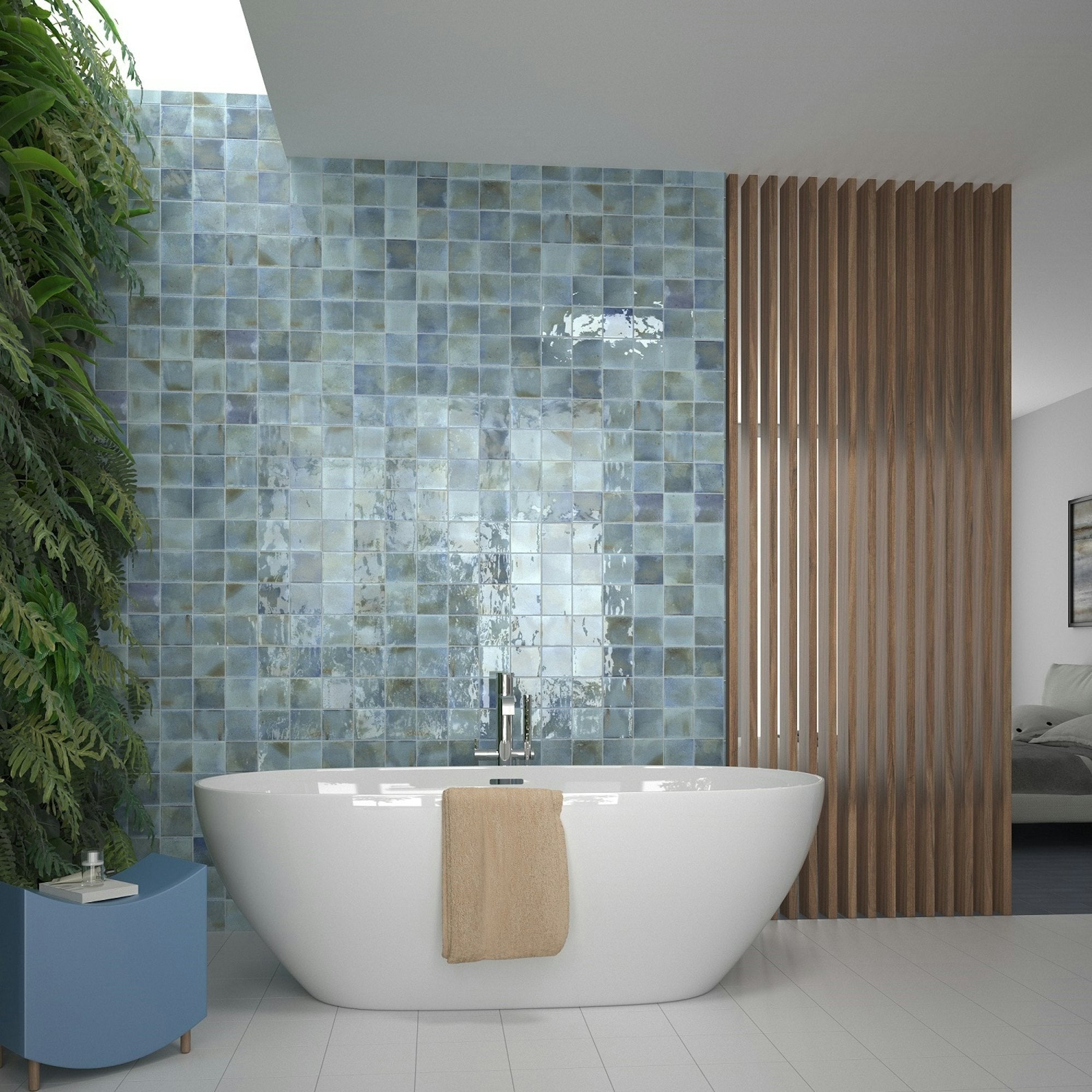 Santiago Sky Blue Tile – Tileflair