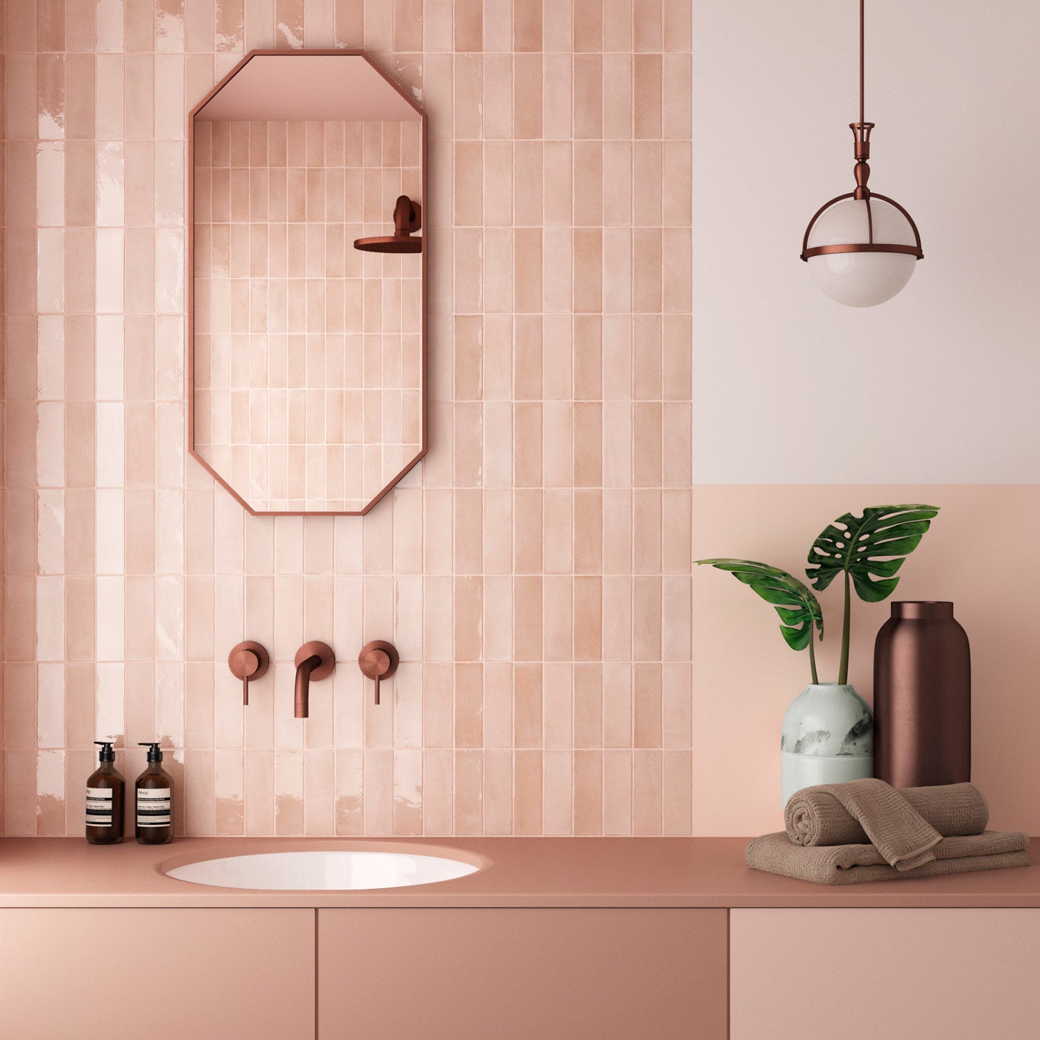 Pink Bathroom Tiles Underground Pink Tiles 10x30cm | Tile Warehouse