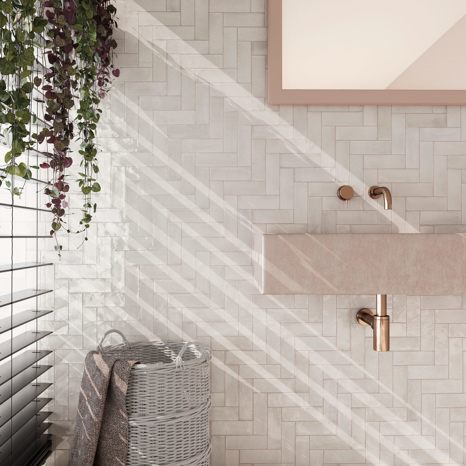 Aruba Cotton White Gloss Tile – Tileflair