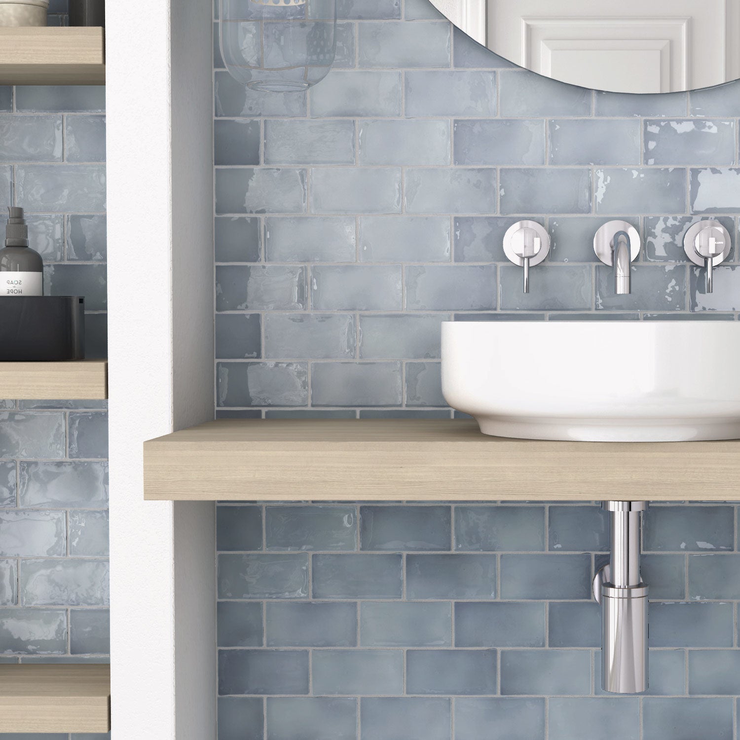 Brick Blue Moon Tile – Tileflair