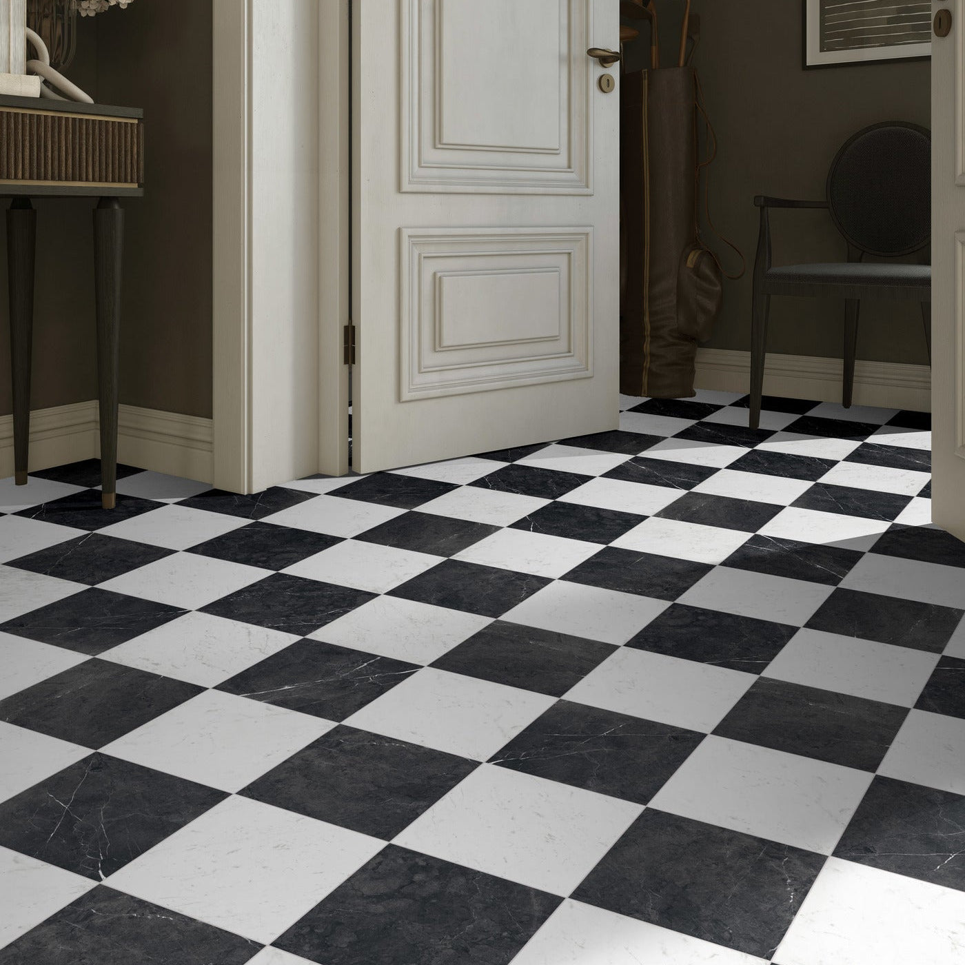Lourdes Noir Tile 300mm x 300mm | Tileflair