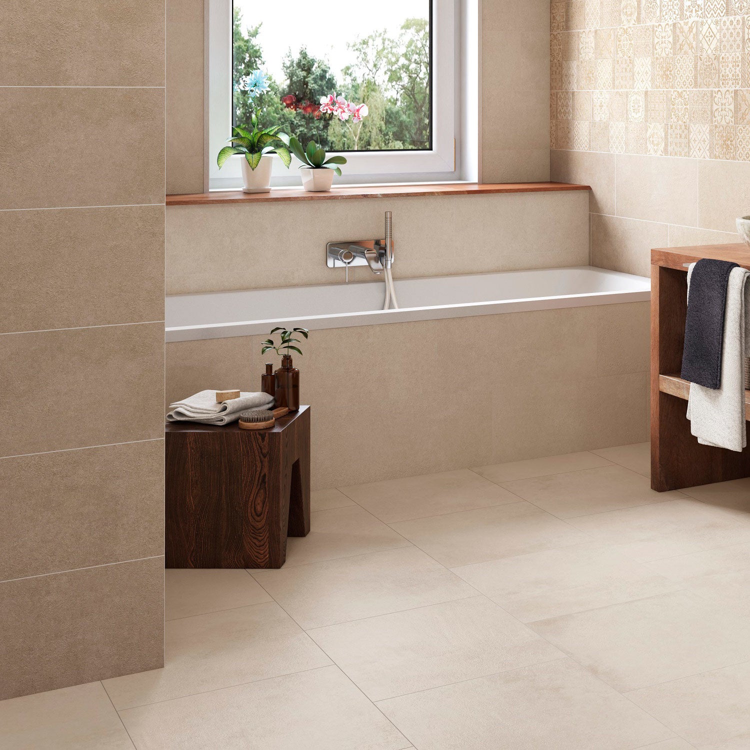 Offset Cream Matt Tile – Tileflair