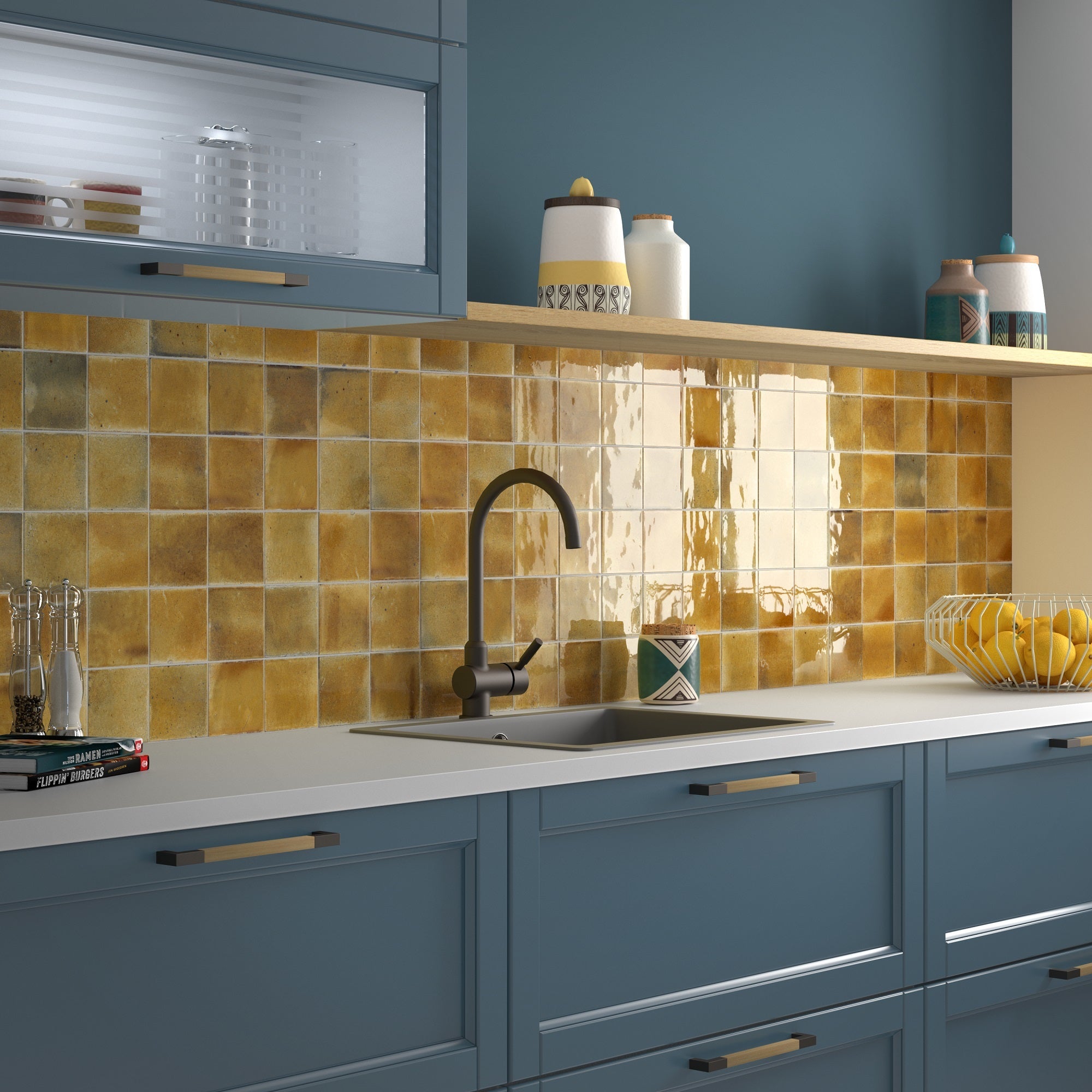 Santiago Mustard Tile – Tileflair