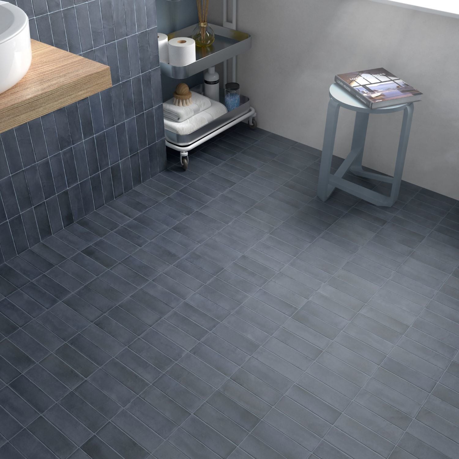 Aruba Inky Blue Matt Tile – Tileflair